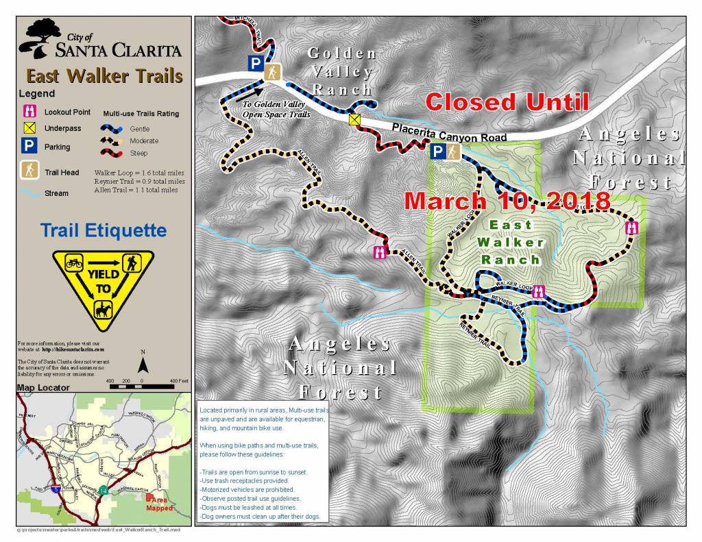 East Walker Ranch Open Space Closed Until March 10 – Hike Santa Clarita